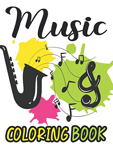 Music Coloring Book: Adult Coloring Activity Sheets With Music ...