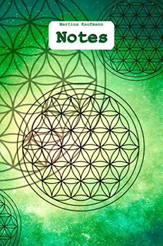Notes: Notebook, A5, soft cover with mandala and flower of life, 120 ...