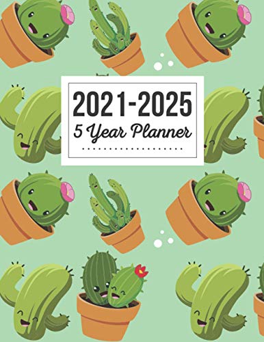 Cactus 2021-2025 5 Year Planner: Cactus 5 year Monthly Planner Calendar ...