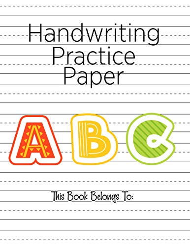 Handwriting Practice Paper: Dotted Center for English Handwriting ...