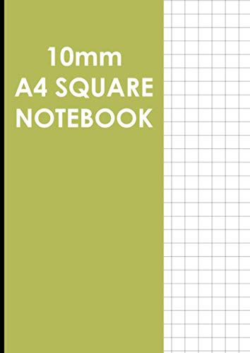 10mm A4 Square Notebook: School Mathematics Exercise Book, 10mm Maths ...
