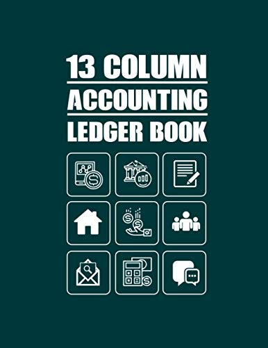 13 Column Ledger Pad: Accounting Ledger Book | Income and Expenses ...