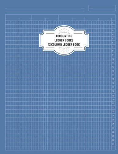 12 Column Ledger Book: Accounting Ledger Notebook | Record Book for ...