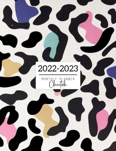 Monthly Planner 2022-2023 Cheetah: Two Years Monthly Planner Vertical ...