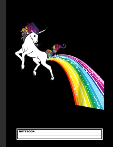 Unicorn Rainbow Poop Notebook: Cute Unicorn Wide Ruled Primary Copy ...