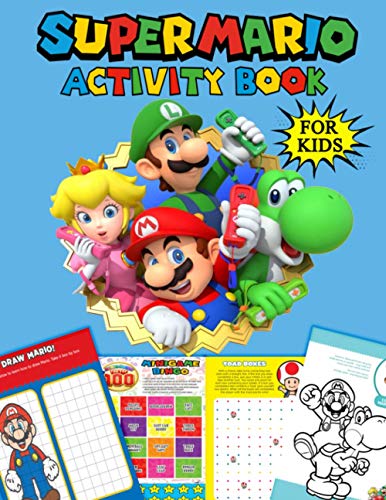 Mario Activity Book for Kids: How to Draw Mario, Mazes, Coloring ...