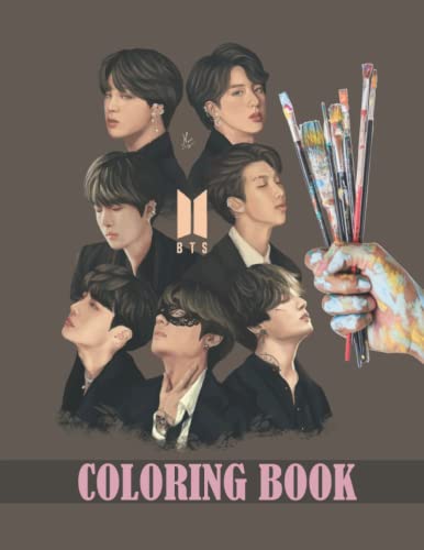 BTS Coloring Book: Kpop Coloring Book For Relaxation, BTS Drawings, BTS ...