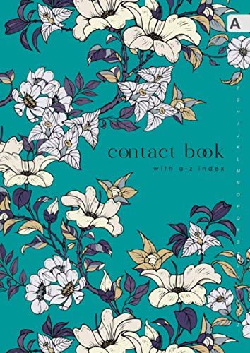 Contact Book with A-Z Index: A4 Big Address & Telephone Notebook Organizer | Alphabet Sections ...