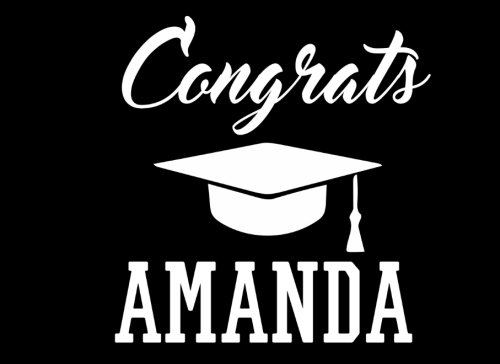 Congrats Amanda: Graduation Cap Guest Signing Book For Party, Personalized Gift. Graduate Advice ...