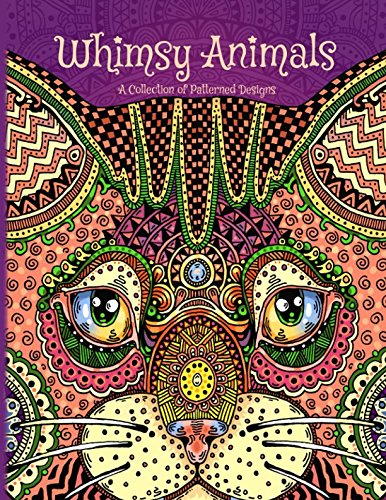 Whimsy Animals: A Collection of Patterned Designs.: A Coloring Book by ...