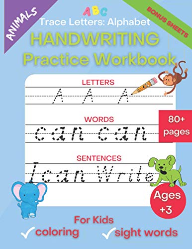 Trace Letters: Alphabet Handwriting Practice workbook: for kids ...