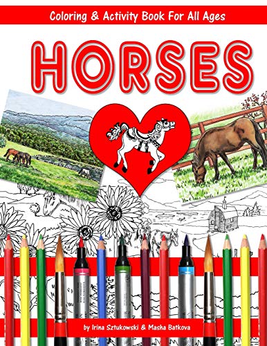 Horses Coloring And Activity Book For All Ages: Fun For Children And ...