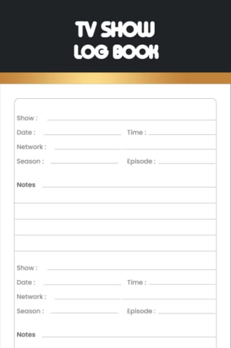 Tv Show Log Book: TV Show Tracker Log book To Track and Review Your ...
