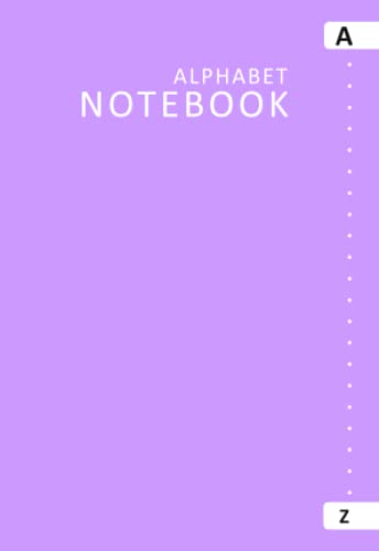 Alphabet Notebook A6: A To Z Index Notebook, 6 Pages per Letter, 158 ...
