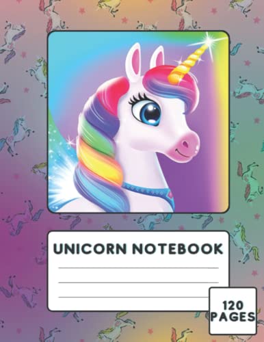 Unicorn notebook: cute unicorn notebook diary for girls soft bound ...
