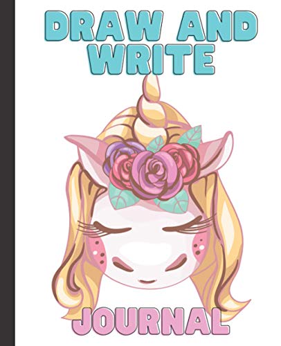 Draw and Write Journal Unicorn: Draw and Write Book for Grades K-2, Half Page handwriting Lines ...