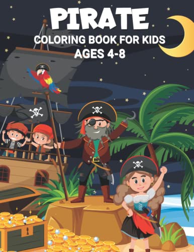 Pirate Coloring Book for Kids: Beautiful and big designs coloring pages ...