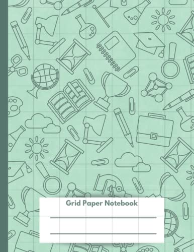 Grid Paper Notebook: Green Graph Ruled Notebook for Designers ...