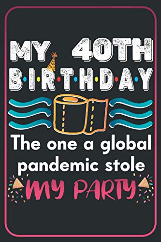 MY 40th BIRTHDAY the one a global pandemic stole my party: funny gift ...