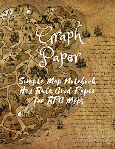 Graph Paper Simple Map Notebook Hex Rule Grid Paper for RPG Maps by ...