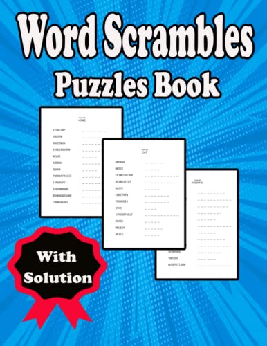 Word Scrambles Puzzles Book With Solution: 2022 Word Scramble Books for ...