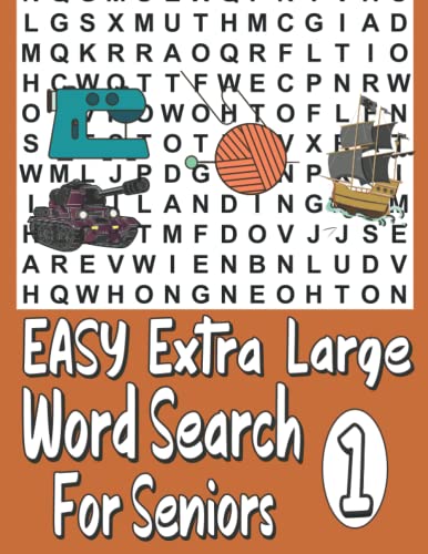 Easy Extra Large Word Search For Seniors (Vol. 1): 640 words to find ...