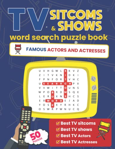 TV Sitcoms and TV Show word search puzzle book for adults - Famous ...