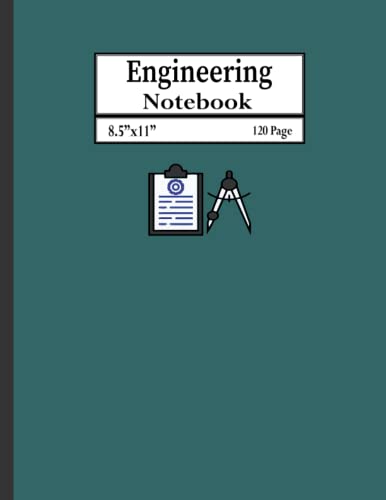 Engineering Notebook: Lined Book For Engineering Student, 8.5"x11", 100 ...