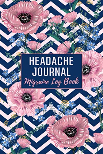 Headache Journal Migraine Log Book: Stripe Flower Cover. Migraine Log ...