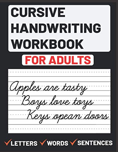 Cursive Handwriting Workbook for Adults: Cursive handwriting practice ...