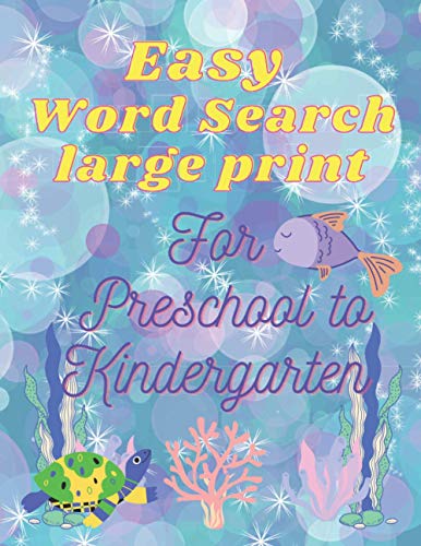 Easy Word Search Large Print For Preschool To Kindergarten: Keep ...
