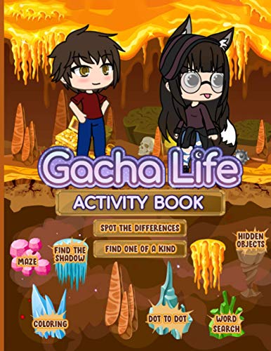 Gacha Life Activity Book: Find Shadow, Dot To Dot, One Of A Kind, Maze ...