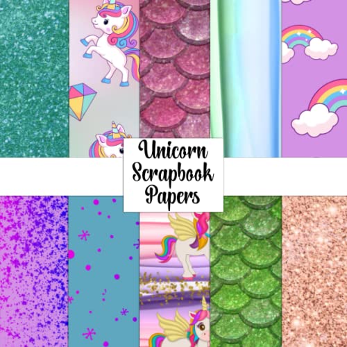 Unicorn Scrapbook Papers: Junk Journal Supplies | Scrapbook Pad by ...