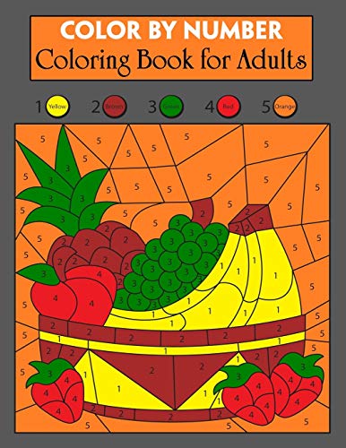 Color By Number Coloring Book for Adults: Beautiful Adult Color By ...