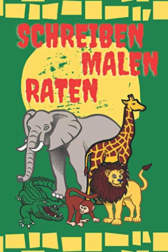 SCHREIBEN MALEN RATEN: Malbuch mit Rätseln (wir malen) by GreCies ...