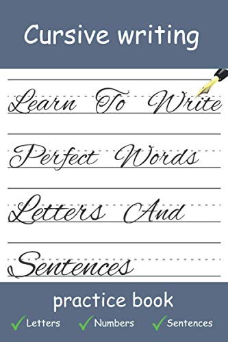 cursive writing practice book: ABC and letter writing practice. Train ...