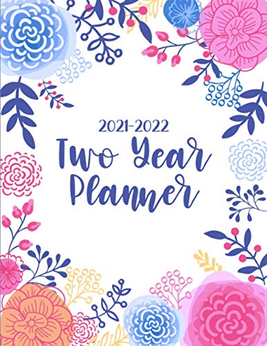 2021-2022 Two Year Planner: Monthly Schedule Planner With UK Holiday ...