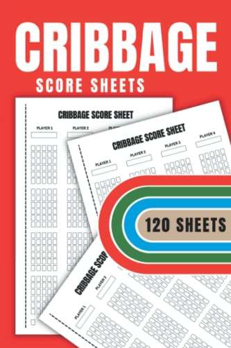 Cribbage Score Sheets: 120 Score Pads Book for Cribbage Game | Cribbage ...