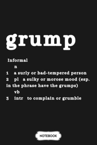 Grump G94814 Notebook: Matte Finish Cover, Diary, 6x9 120 Pages ...