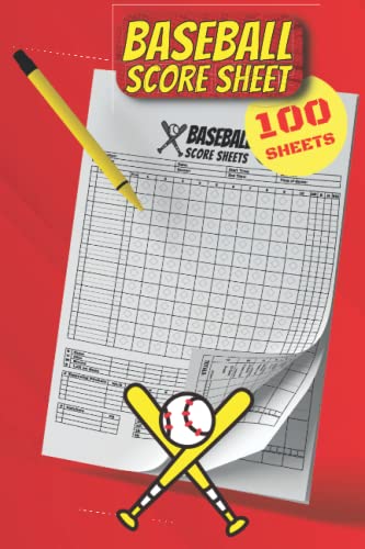Baseball Score Sheet: 100 Baseball Score Pads Scorekeeper Notebook ...