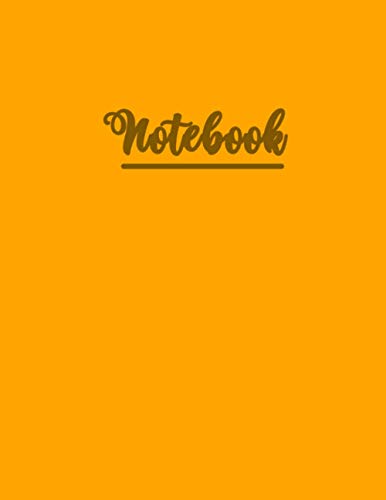 Notebook: Lined Notebook Journal - Orange Notebook - 120 Pages - Large ...