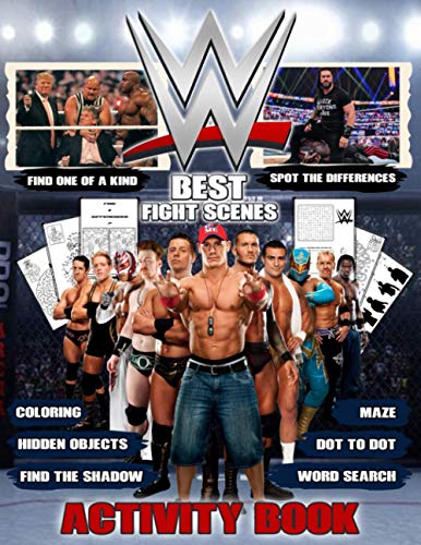 Fight Scenes Activity Book: WWE Premium Unofficial Adult, Kid Hidden ...