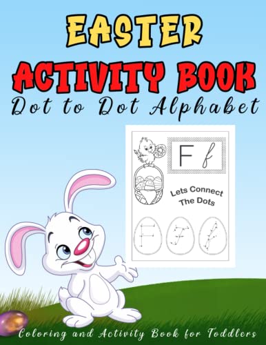 Easter Activity Book Dot to Dot Alphabet Coloring and Activity Book for ...