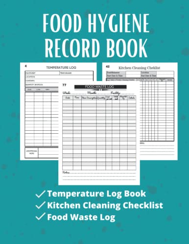 Food Hygiene Record Book: Food Temperature Log Book With Inventory ...