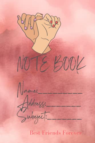 Best Friend Note Book: Blank, wide ruled, lined paper journal/ holiday ...
