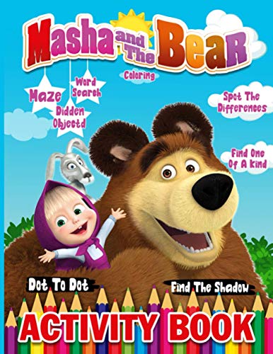 Masha And The Bear Activity Book: Unofficial Word Search, Find Shadow ...