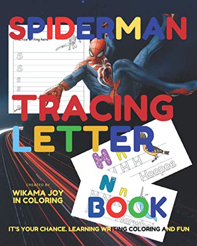 Spiderman Tracing Letter Book: Learning cursive handwriting workbook ...