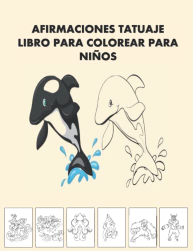 Afirmaciones Tatuaje Libro Para Colorear Para Niños: Libro para ...