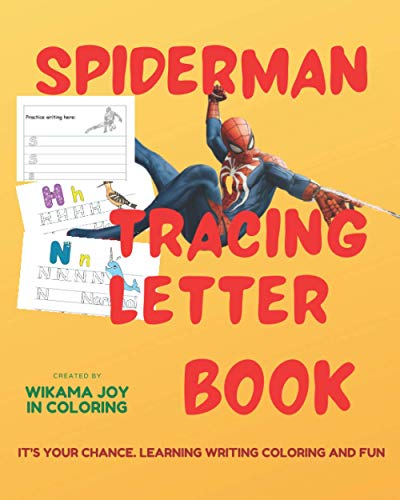 Spiderman Tracing Letter Book: Learning cursive handwriting workbook ...