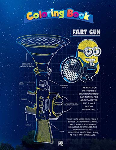 Coloring Book: Despicable Me Minions Fart Gun Schematics Portrait ...